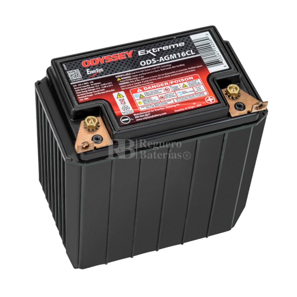 Batería Enersys Odyssey Extreme ODS-AGM16CL | 12 Voltios 18 Amperios ...