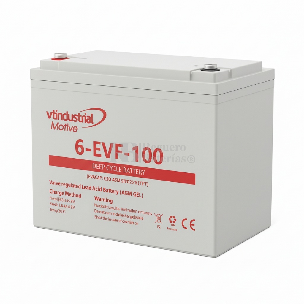 Pack 2 Baterías VT MOTIVE 6-EVF100 | Gel tracción Ciclo Profundo 12V ...